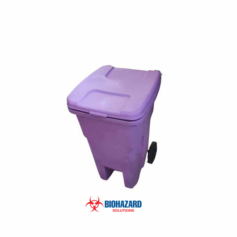 90 litre Waste Bin with Wheels – Biohazard Waste Solutions
